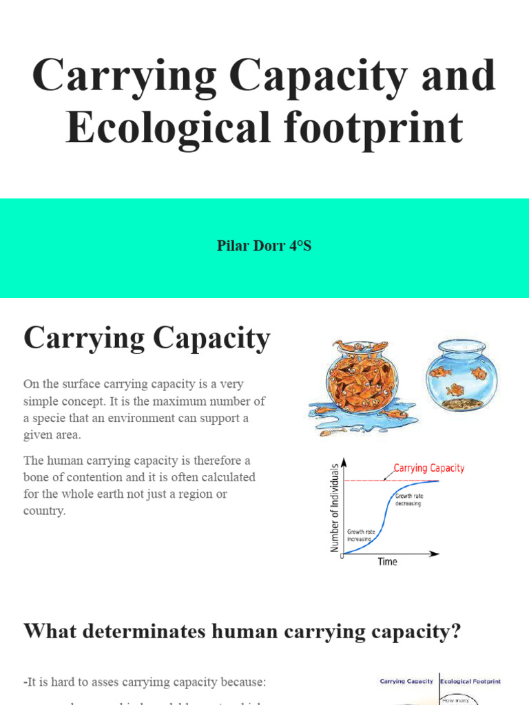 Carrying Capacity and Ecological Footprint | PDF | Sustainability | Water