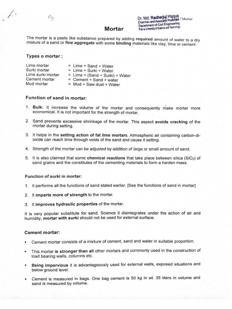 Mortar | PDF