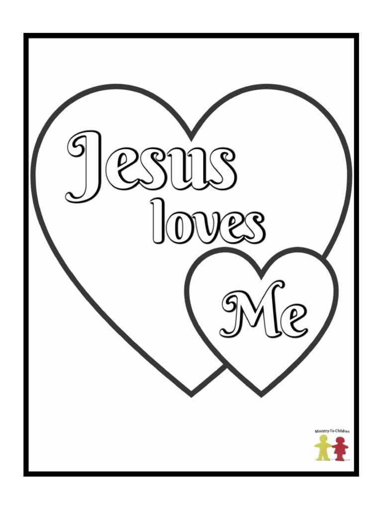 Jesus Loves Me Preschool Coloring Page | PDF