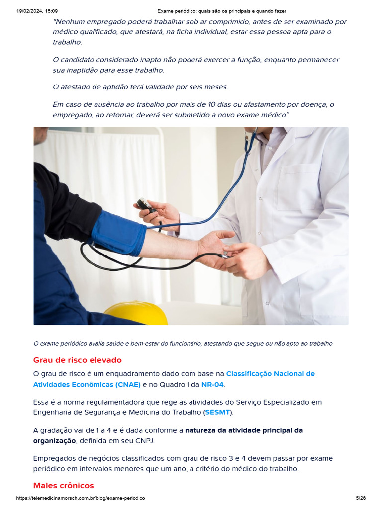 Exame Periódico: Importância e Frequência | PDF