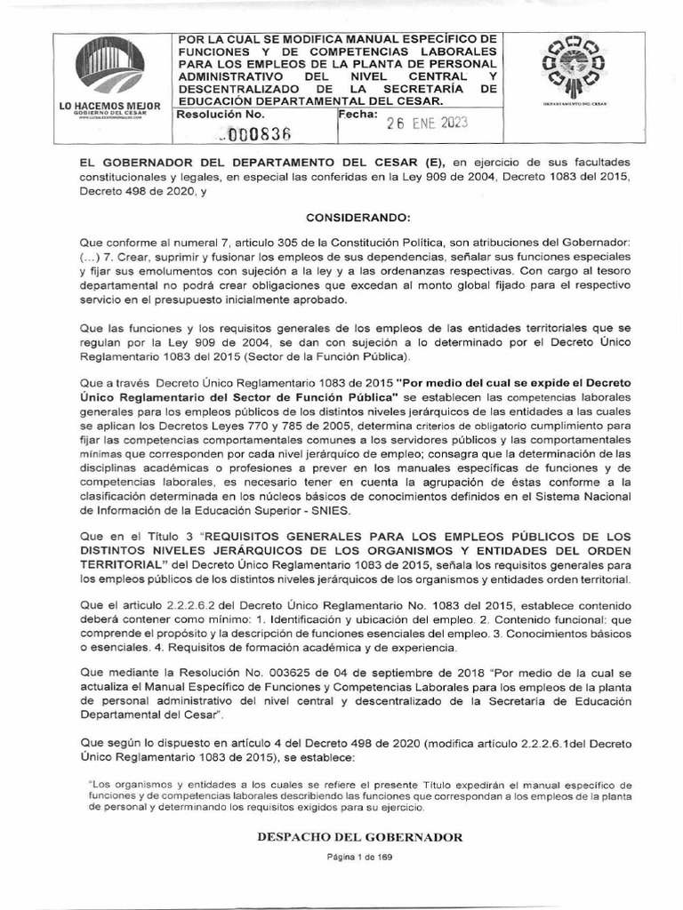 Manual Funciones SED | PDF