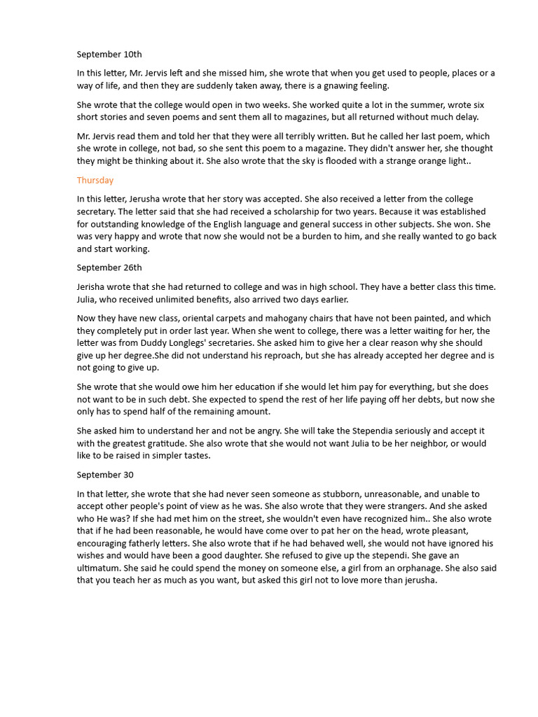 Daddy Long Legs | PDF