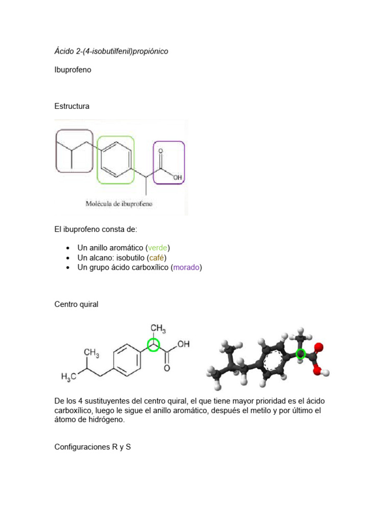 Ibuprofeno | PDF | Droga anti-inflamatoria libre de esteroides | Drogas