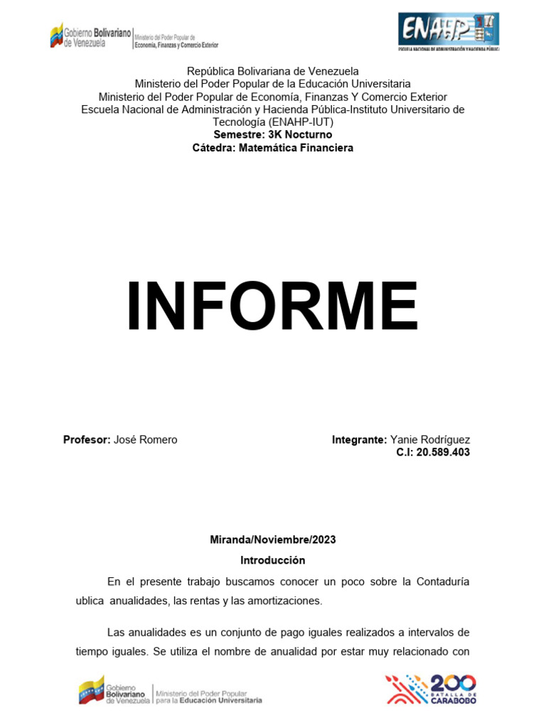 Informe de Contabilidad | Descargar gratis PDF | Interés | Economias