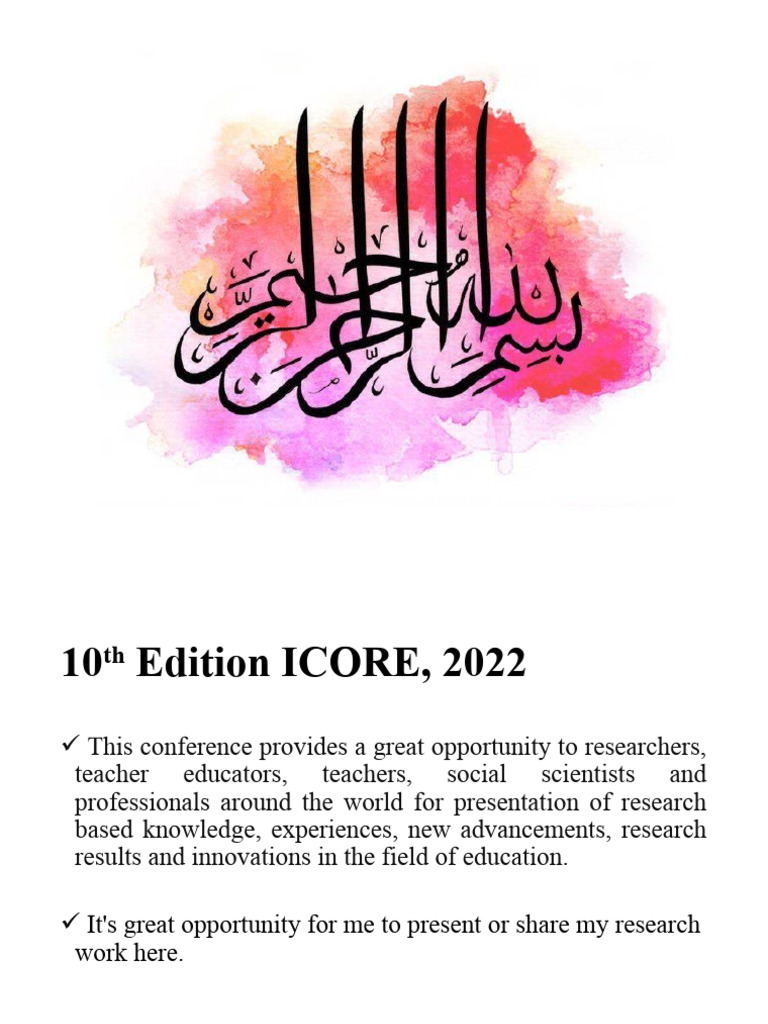 Iqra Aslam ICORE | PDF | Educational Technology | Learning