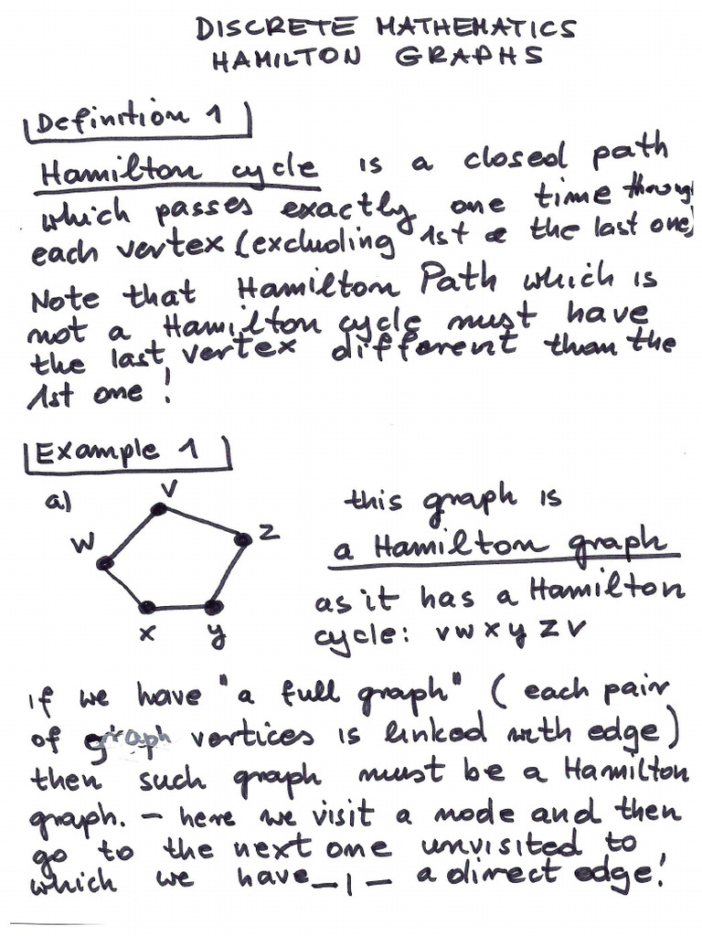 Hamilton Graphs | PDF