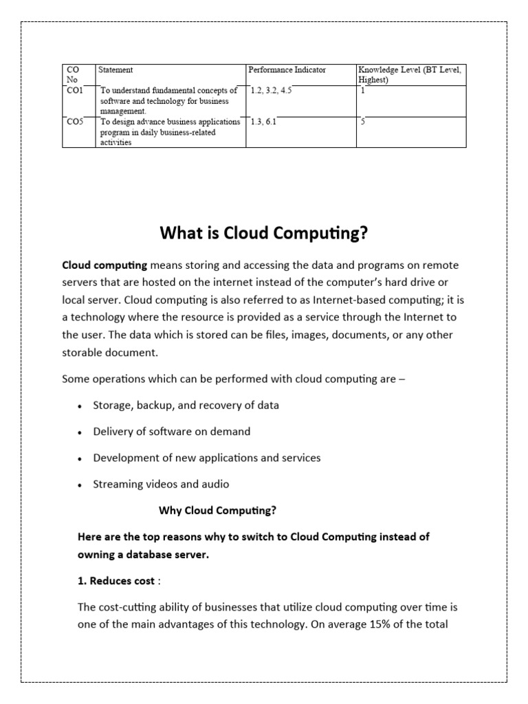 Cloud Computing | PDF | Technology & Engineering