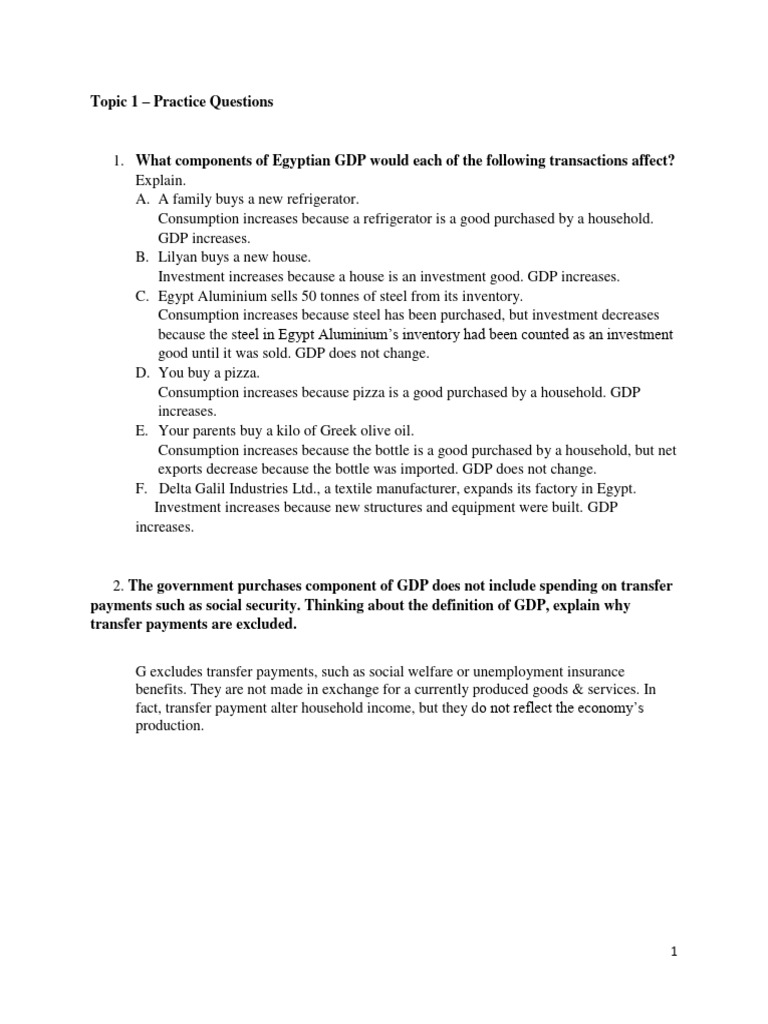 Economics Students' GDP Guide | PDF | Gross Domestic Product | Real ...