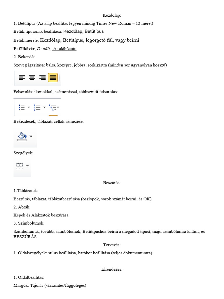 Word Útmutató | PDF