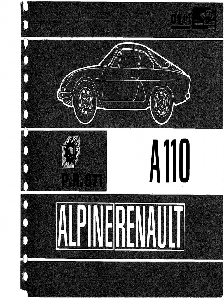 ALPINE RENAULT A110 - Catalogue Des Pièces Détachées PR.871 (1972) | PDF