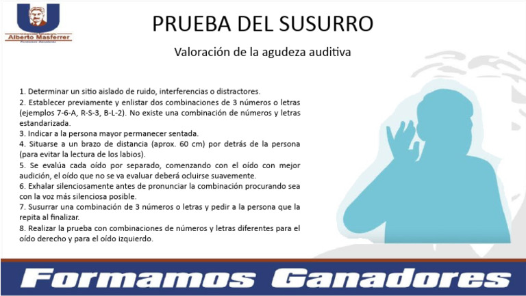 Prueba Del Susurro | PDF
