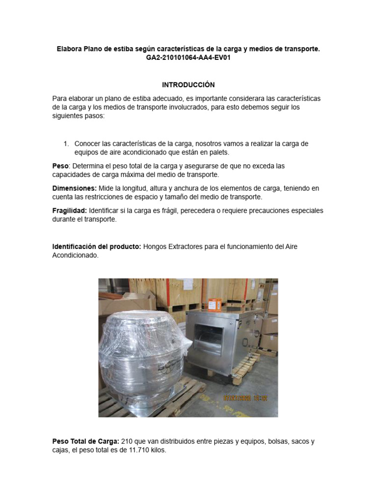 Plano de Estiba para Carga Frágil | PDF | Transporte | Paleta