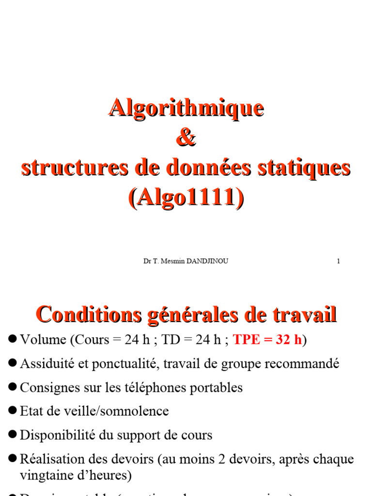 Chap1 Intro Algo | PDF | Programmation informatique | Programmation