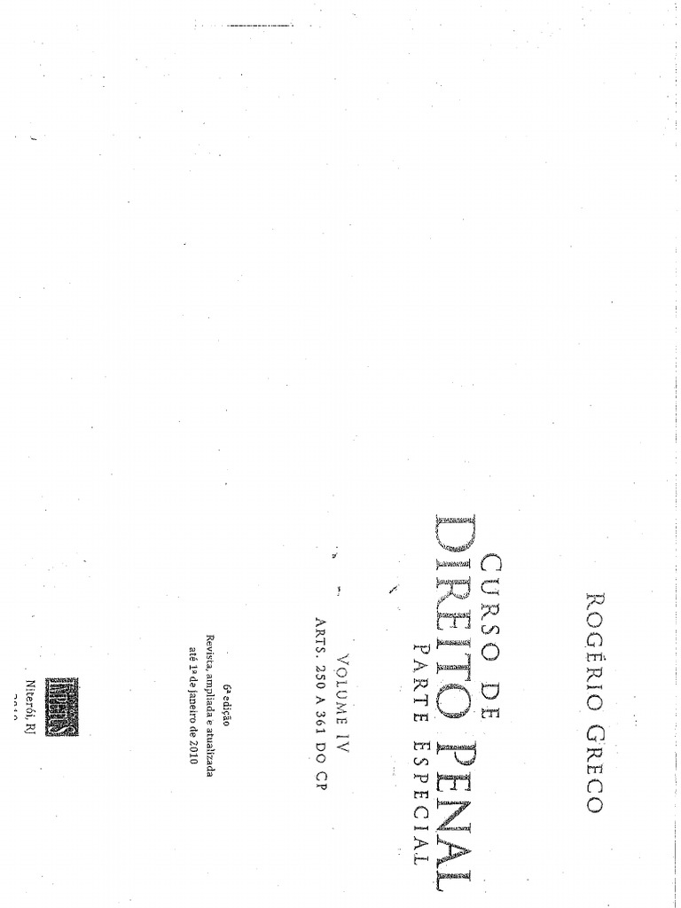 Curso de Direito Penal Parte Especial Volumi-4 Rogerio Greco | PDF