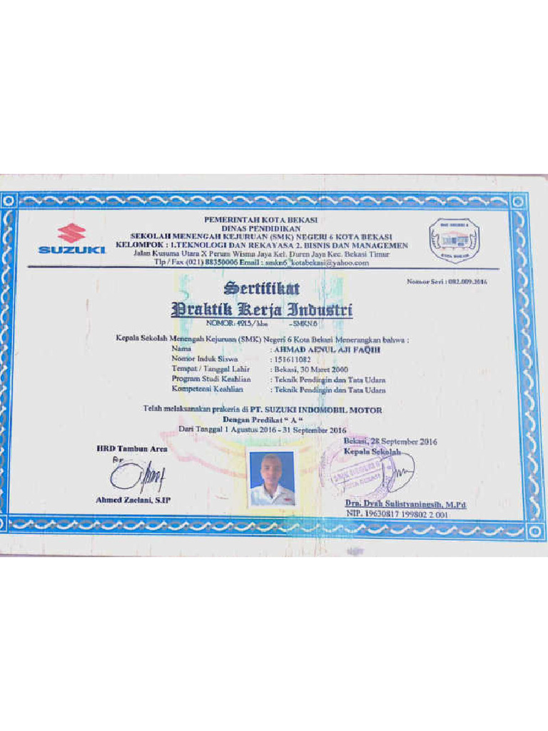 Paklaring PKL Suzuki | PDF