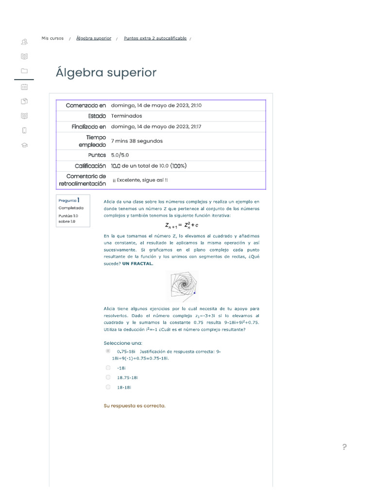 Álgebra Superior - Autocalificable 2 | PDF