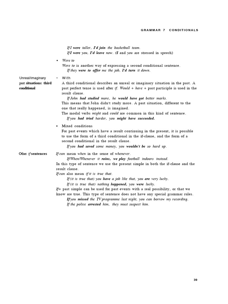 Conditional Grammar Exercises Guide | PDF | Languages | Foreign Language Studies