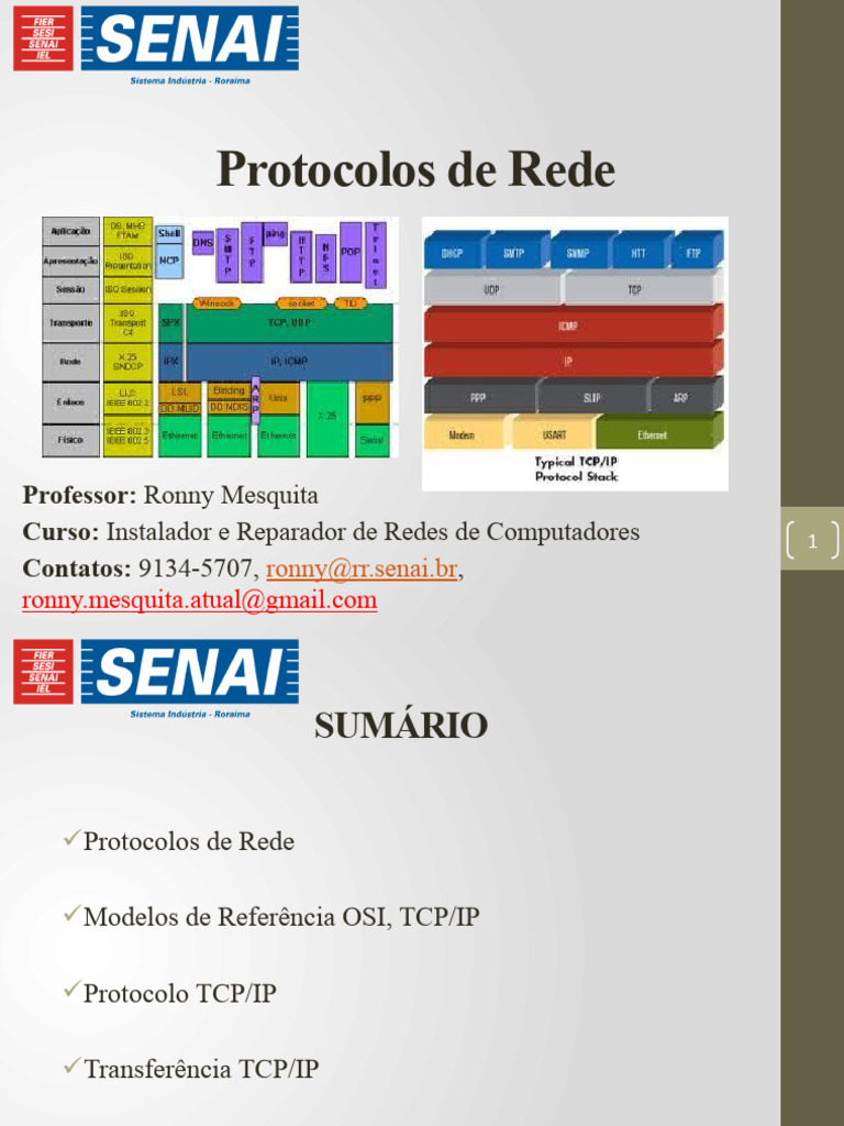 Aula-08 Protocolos de Rede | PDF | Rede de computadores | Suíte de protocolo de internet