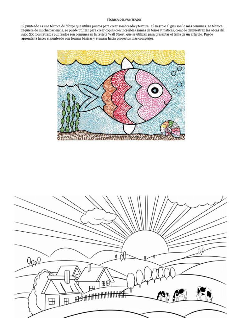 Técnica del Punteado en Dibujo | PDF