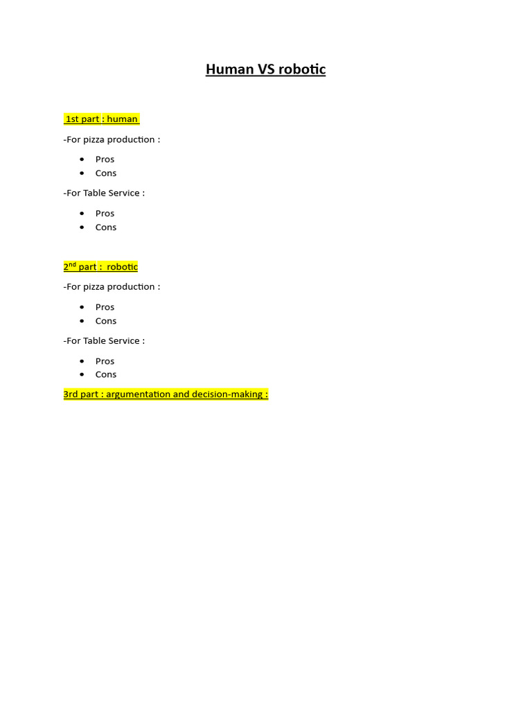 Human VS Robotic | PDF