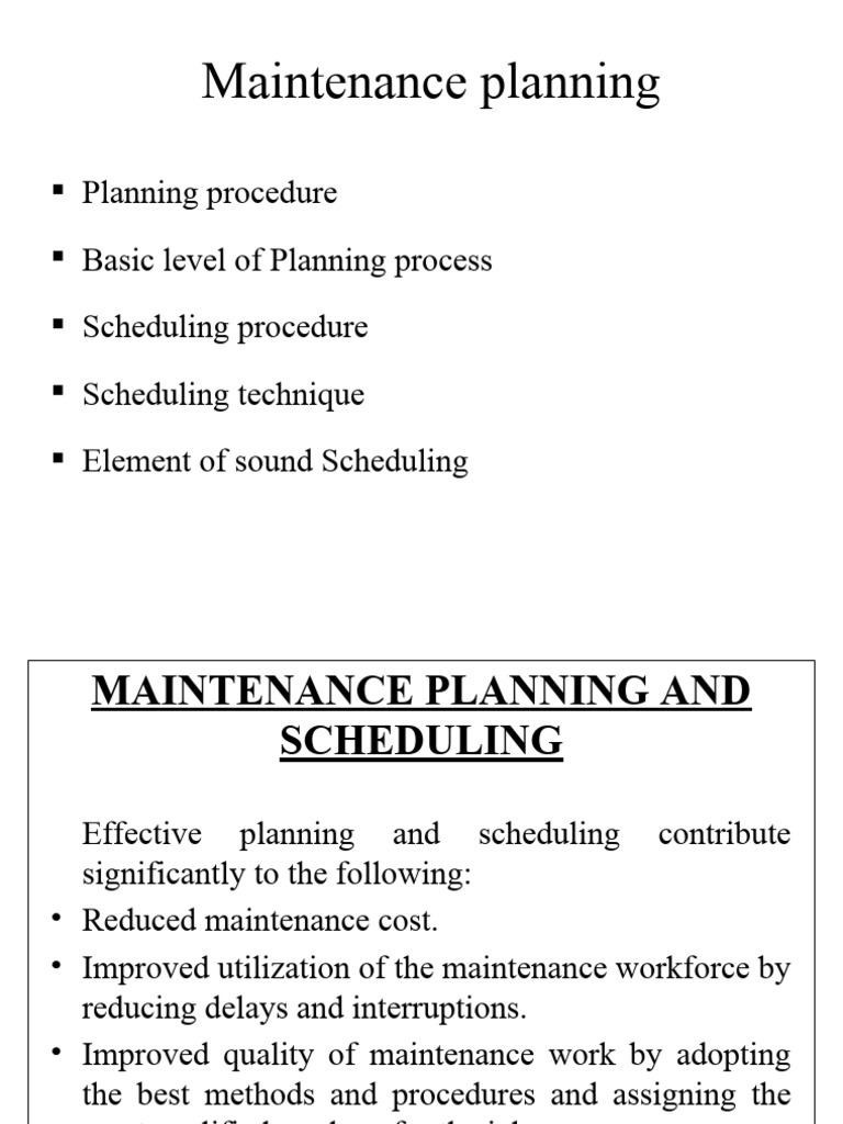 Part - Three Maintenance Planning | PDF | Variance | Systems Theory