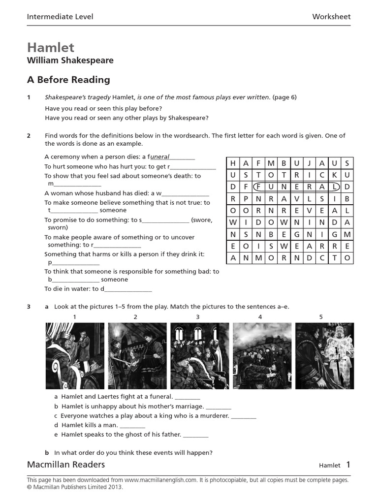 Hamlet Worksheet | PDF | Hamlet