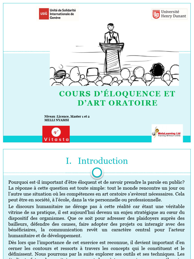 Cours d'Éloquence et Art Oratoire | PDF | Rhétorique | Cicéron