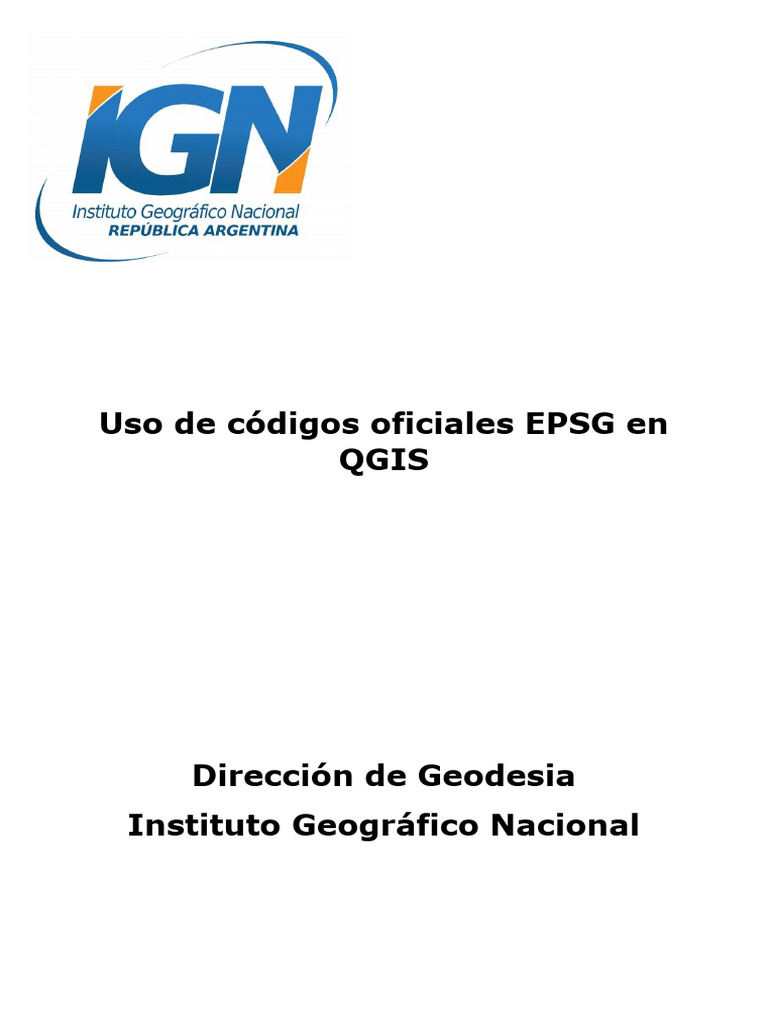 Uso de Codigos Oficiales EPSG en QGIS | PDF | Geodesia | Informática