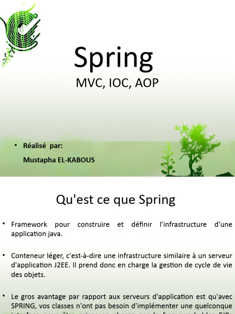Spring: MVC, Ioc, Aop | PDF | Modèle-vue-contrôleur | Spring (framework)