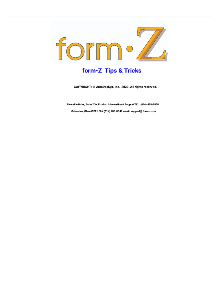 Form - Z Tips &tricks | PDF