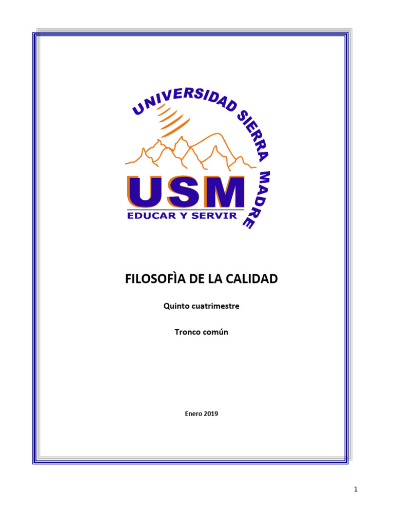 Antologia Filosofia de La Calidad | PDF | Calidad (comercial) | Gestión de la calidad