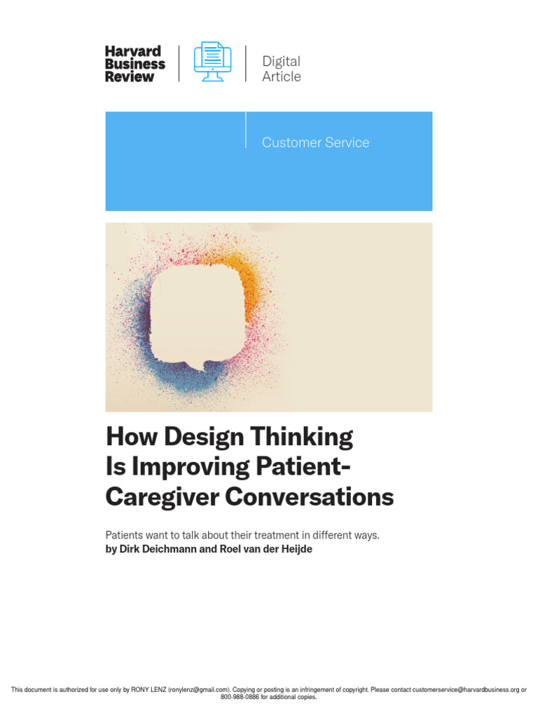How Design Thinking Is Improving Patient Caregiver Conversations | PDF ...
