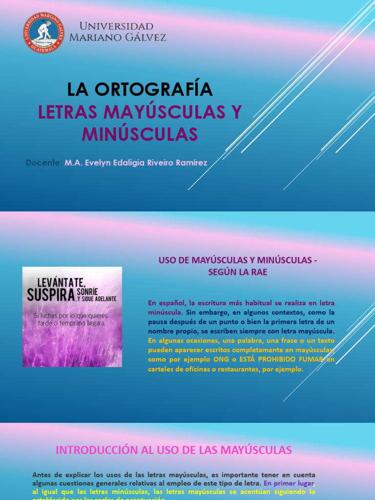 Letras Mayúsculas y Minúsculas | PDF | Caso de carta | Puntuación