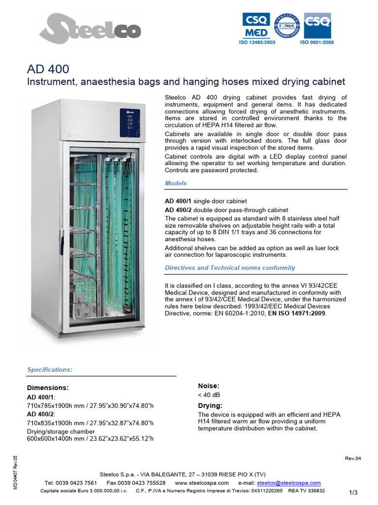 ST AD 400 EN Rev.04 | PDF | Door | Equipment
