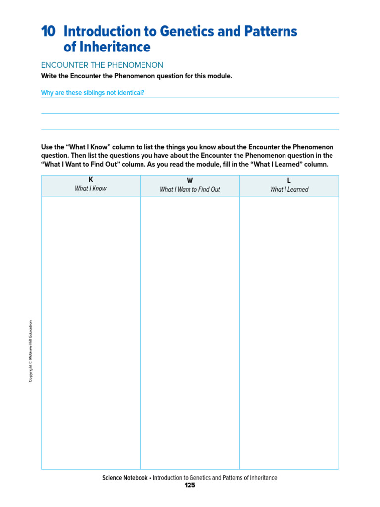 Science Notebook Answer Key Mendelian Genetics | PDF | Genotype ...