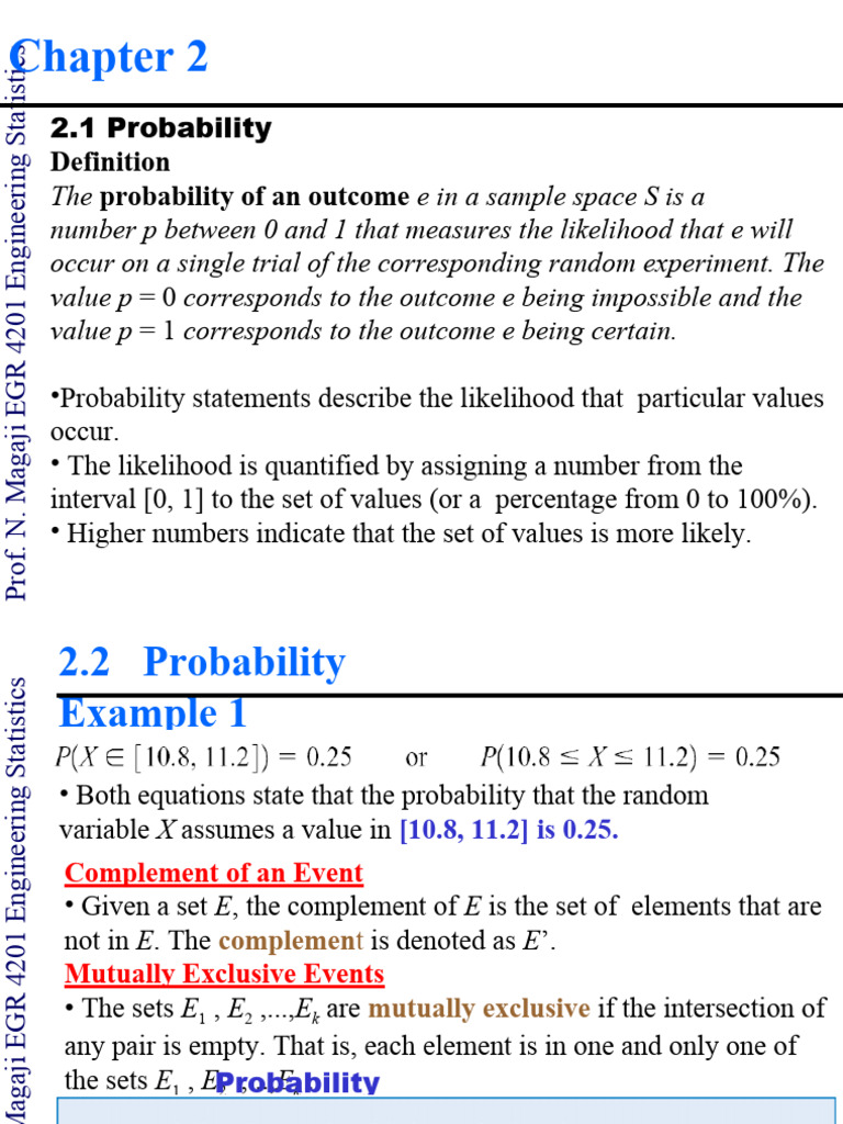 Chapter - 2 | PDF | Probability | Experiment