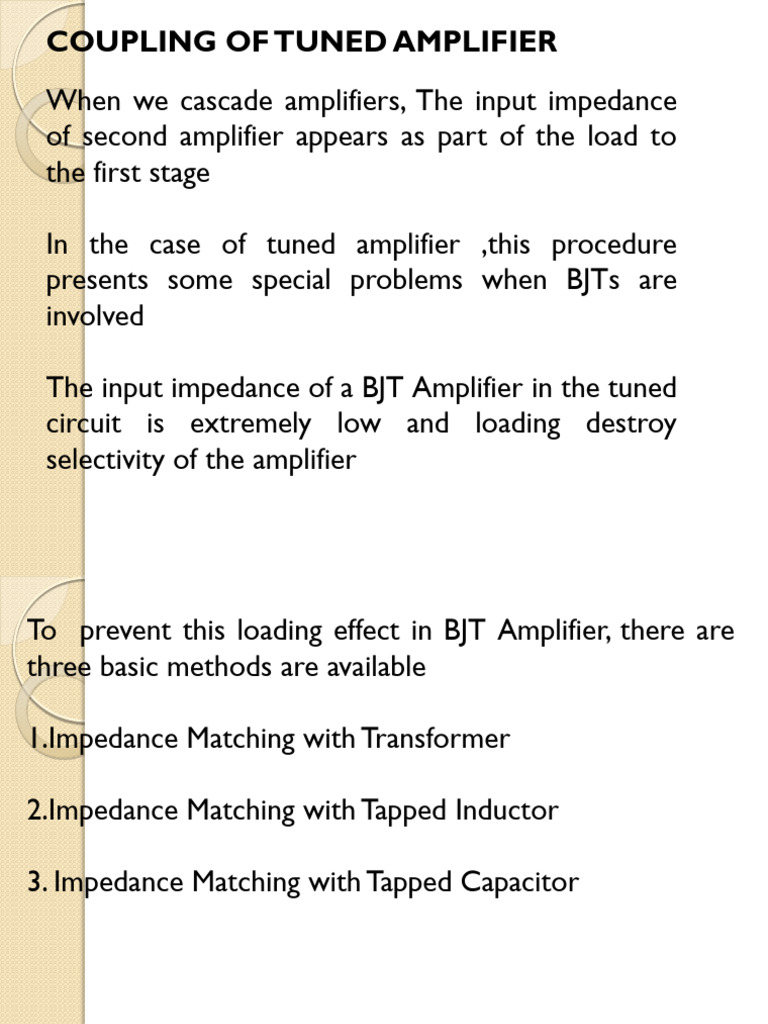 2. Couplling of Tuned Amplifiers | PDF | Amplifier | Electronic Circuits