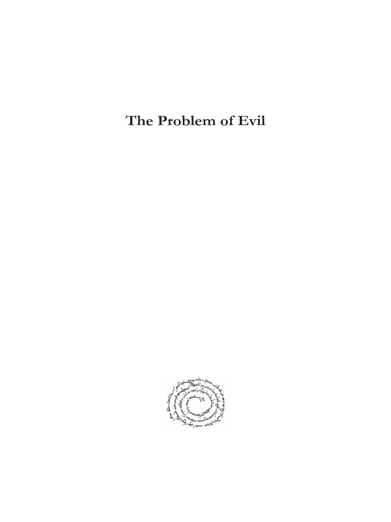 The Problem of Evil - Ibn Sina's Theodicy | PDF | Problem Of Evil ...