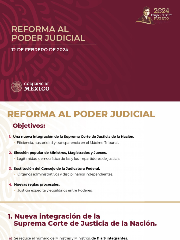 Reforma al Poder Judicial 2024 | PDF | Judicaturas | Politica de mexico