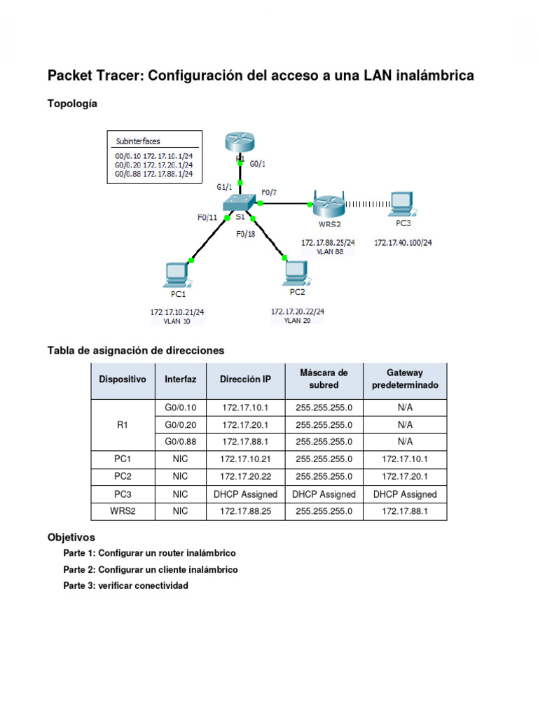 Configuring Wireless LAN Access Instructions | PDF | Dirección IP ...