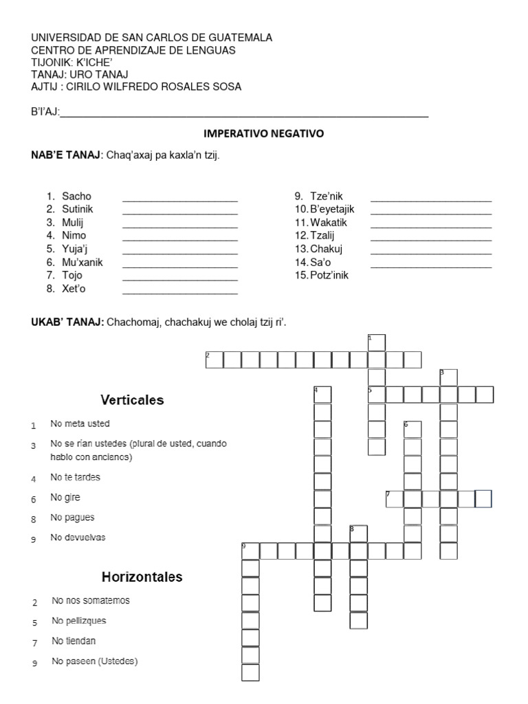 Imperativo Negativo Pdf