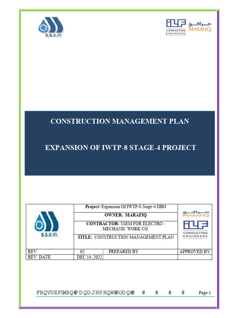 IWTP-8 Stage-4 Construction Management Plan | PDF | Waste | Waste ...