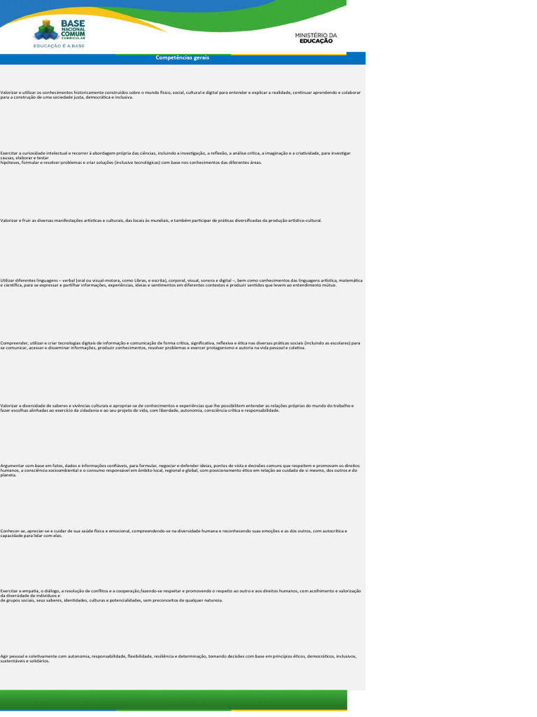 BNCC Ensino Fundamental | PDF