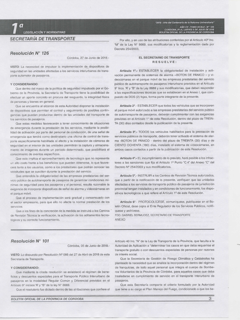 Resol. N°101-2018_PASE _BOMBEROS | PDF