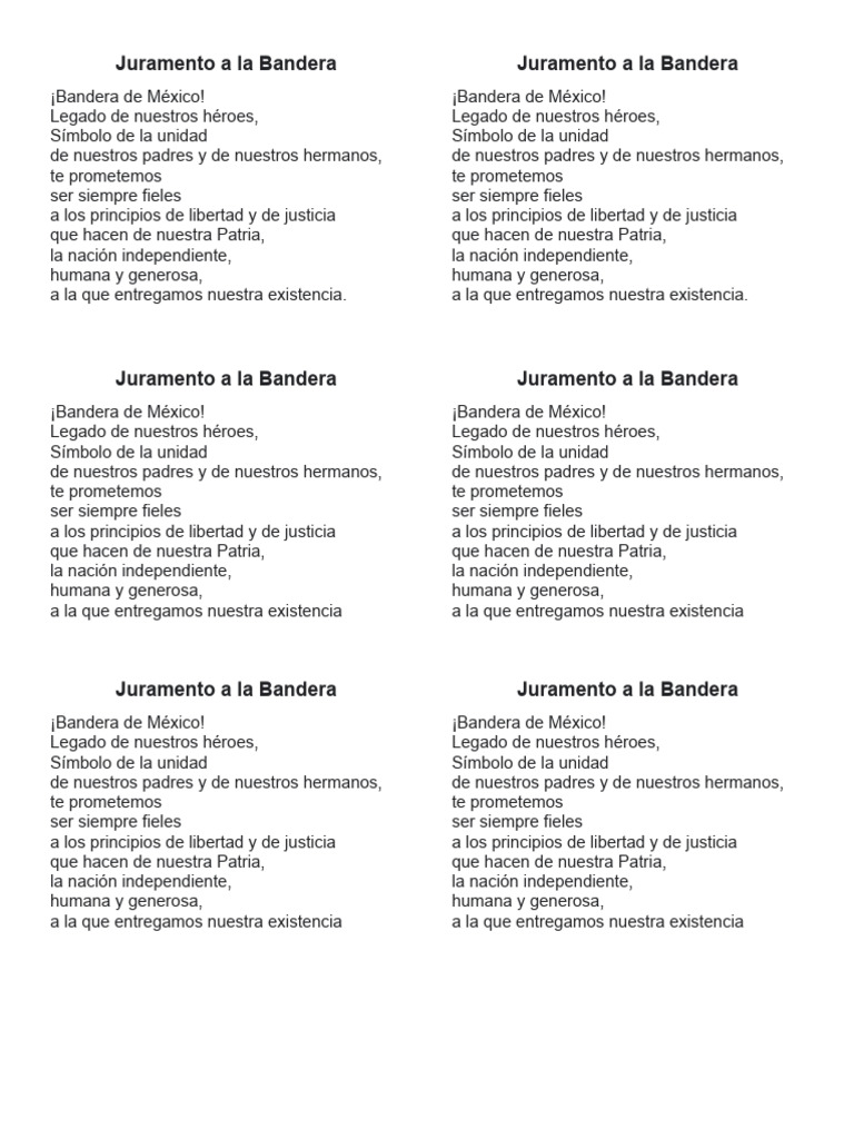 Juramento, Himno y Toque de Bandera | PDF