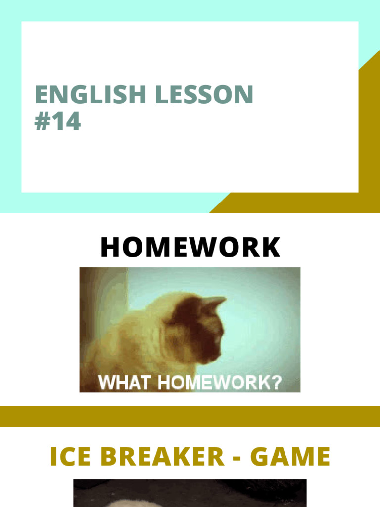 English Lesson #14 | PDF