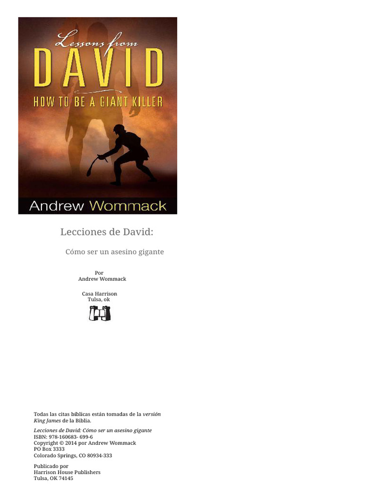 Andrew Wommack Lessons From David | PDF | Saulo | David