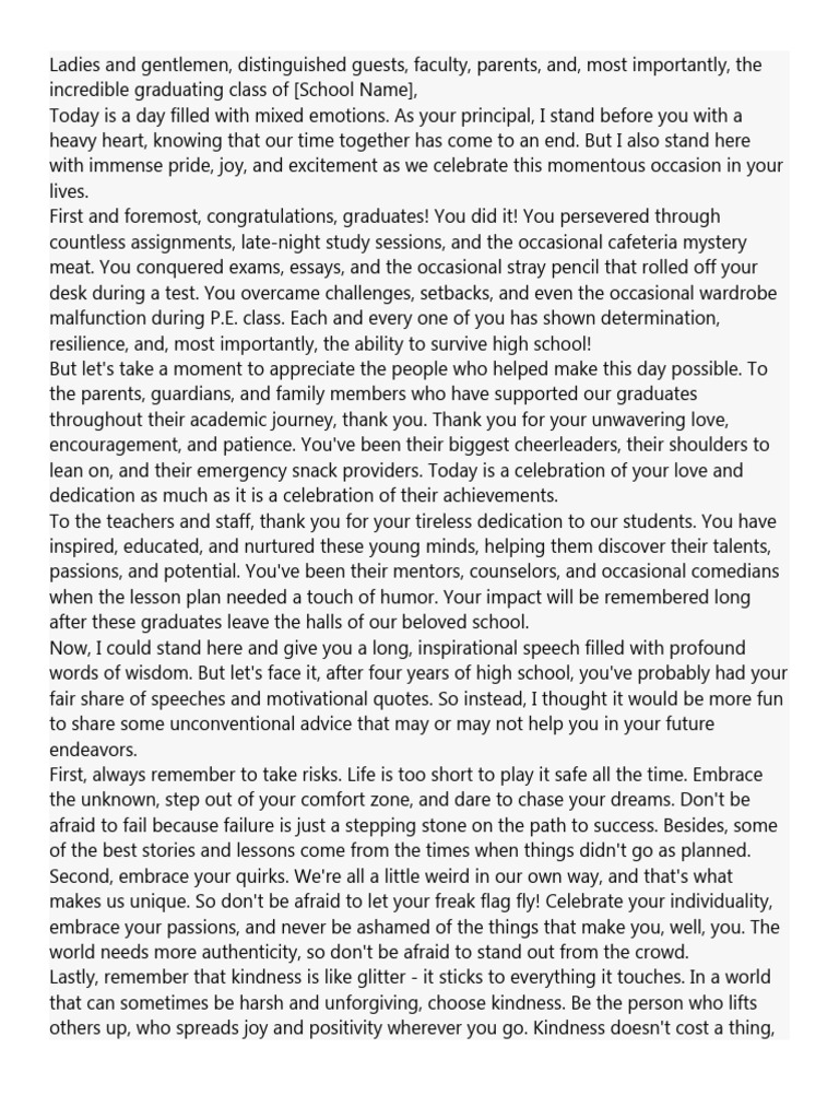 graduation speech | PDF | Genius | Creativity