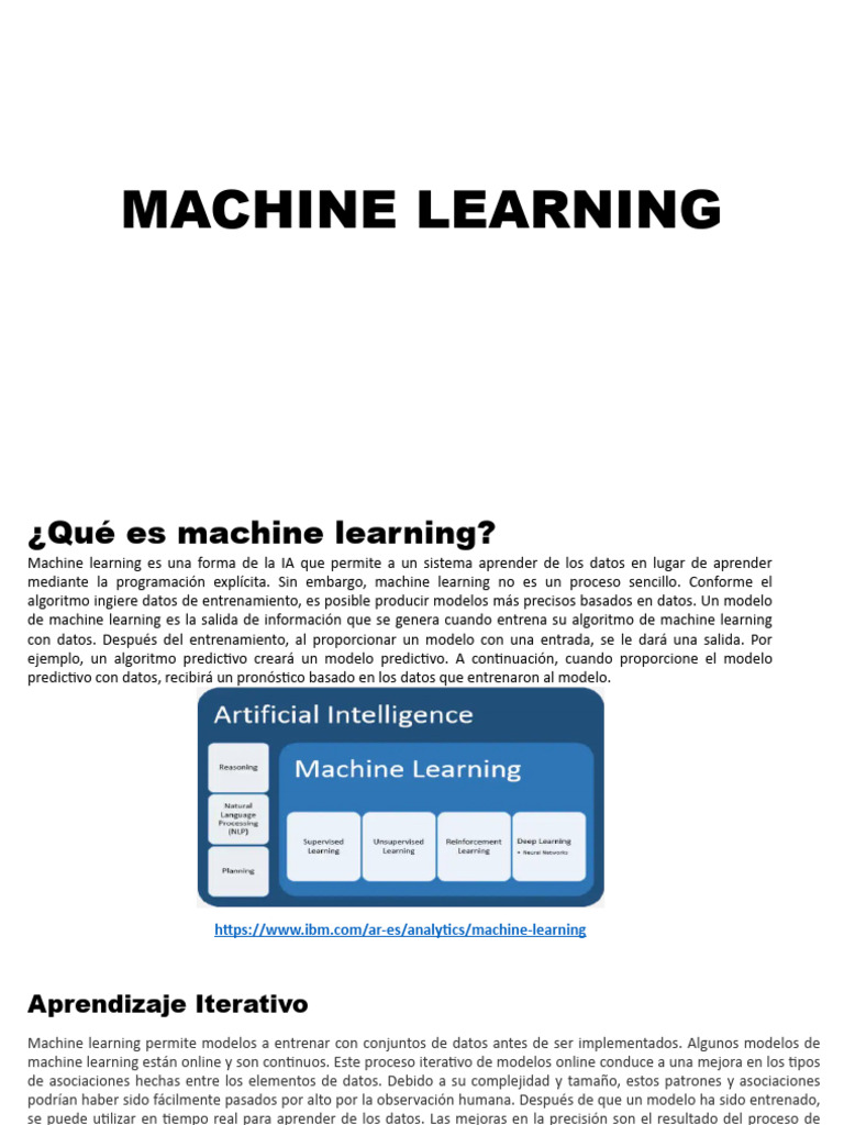 Machine Learning | PDF | Aprendizaje automático | Inteligencia artificial