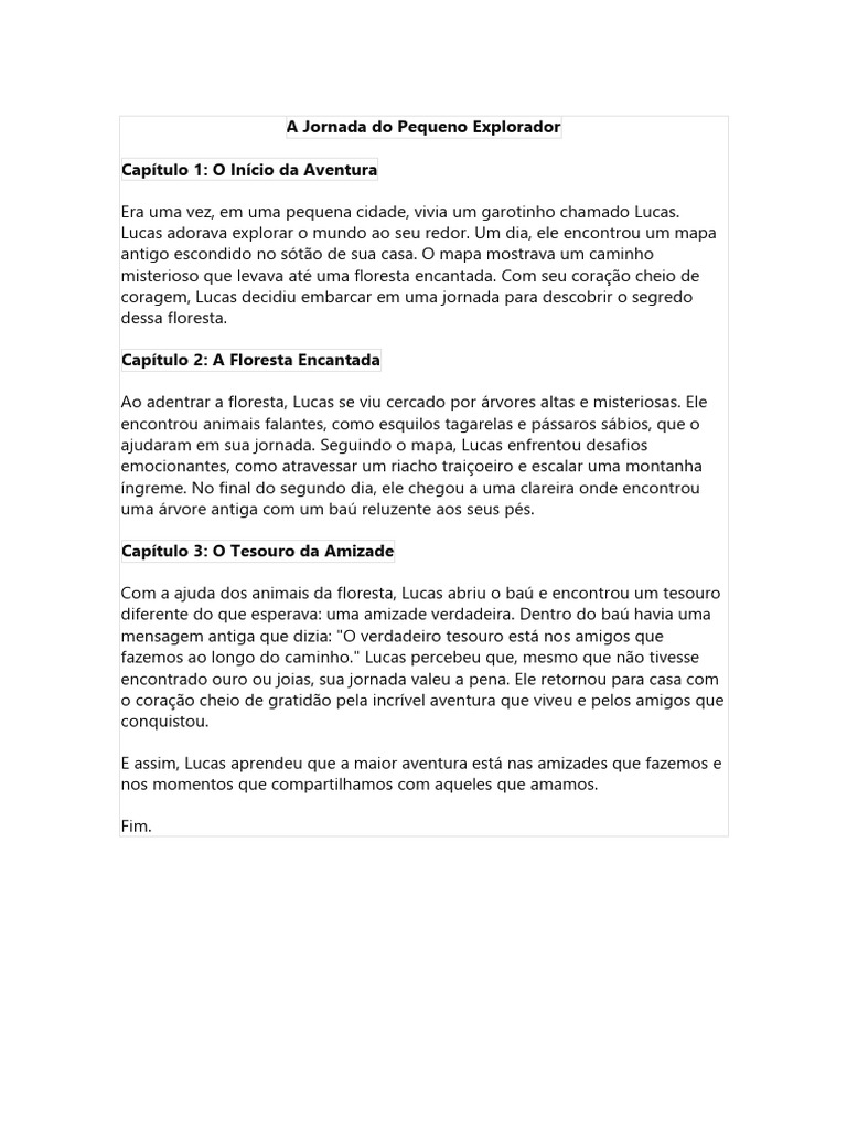 Aventura do Pequeno Explorador | PDF | Juvenil | Ficção Geral